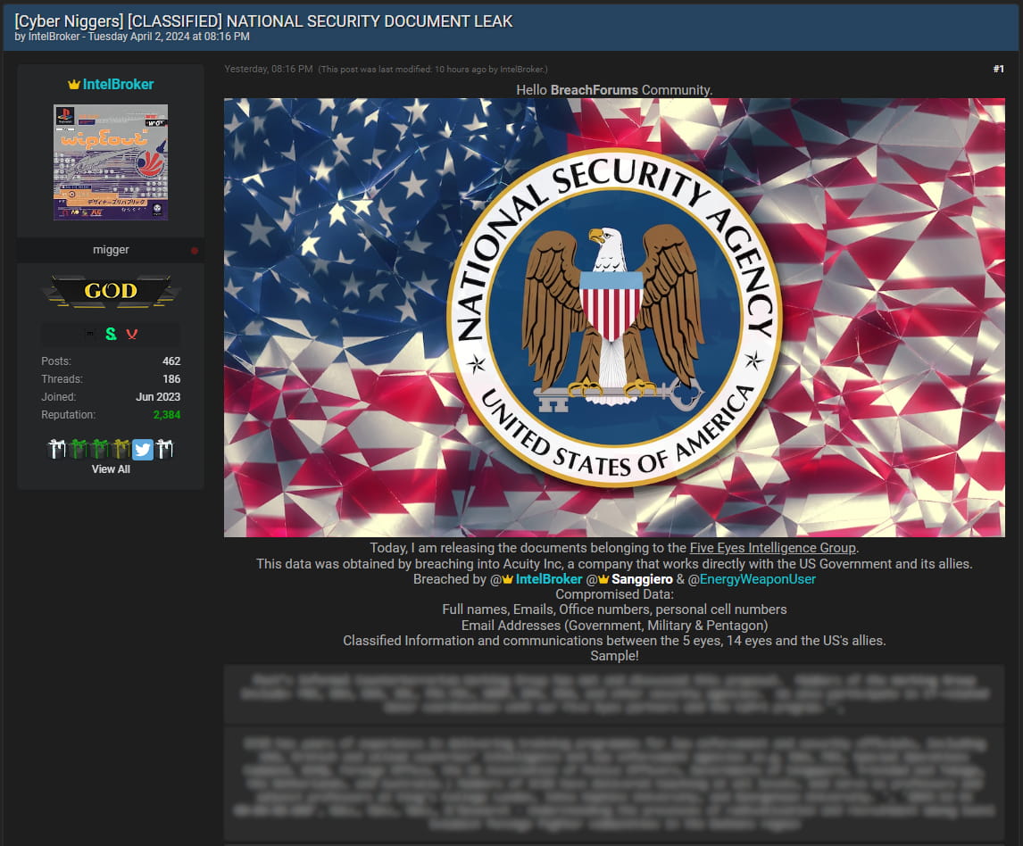 Claimed Breach at US Govt Contractor Acuity Has Docs Leaked Online ...