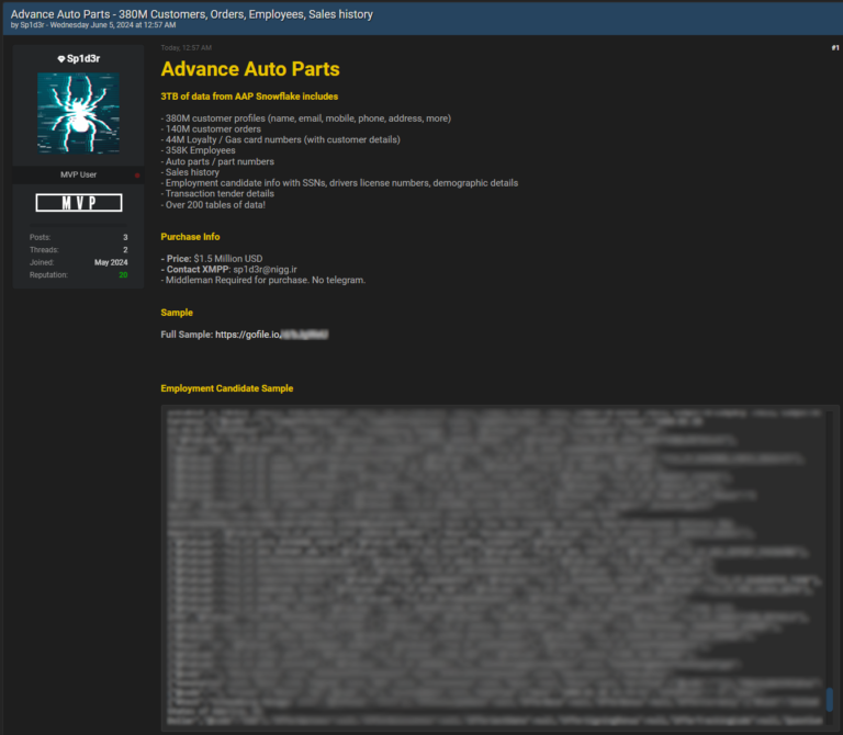 Advance Auto Parts Allegedly Latest Victim of Data Breach | CyberInsider