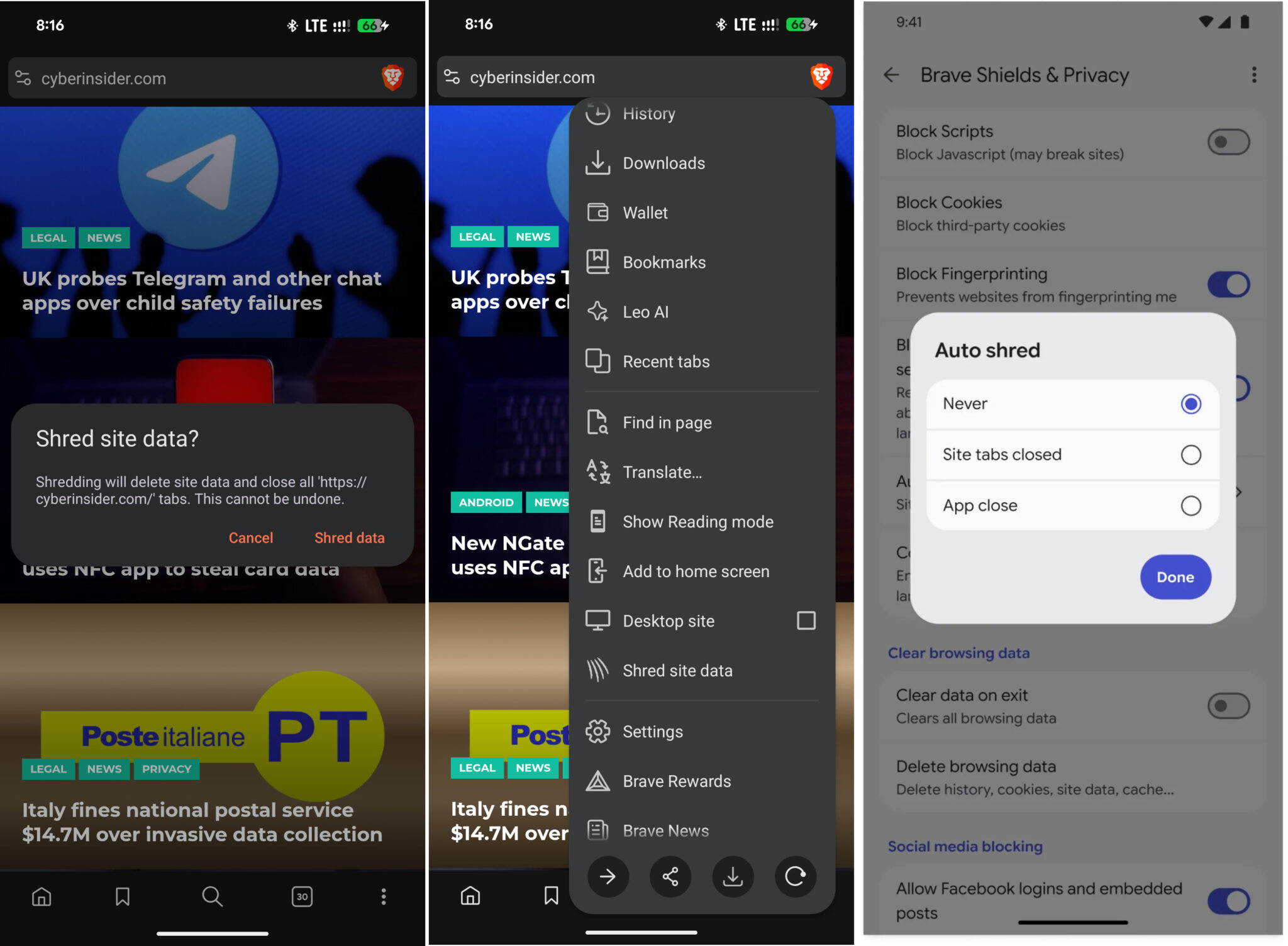 Brave brings “Shred” to Android for one-tap tracking data deletion ...