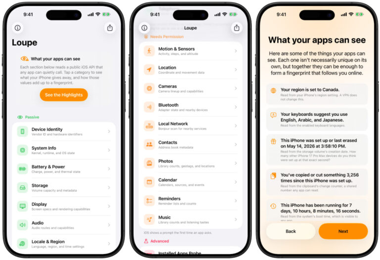New open-source app Loupe reveals how iPhones are fingerprinted